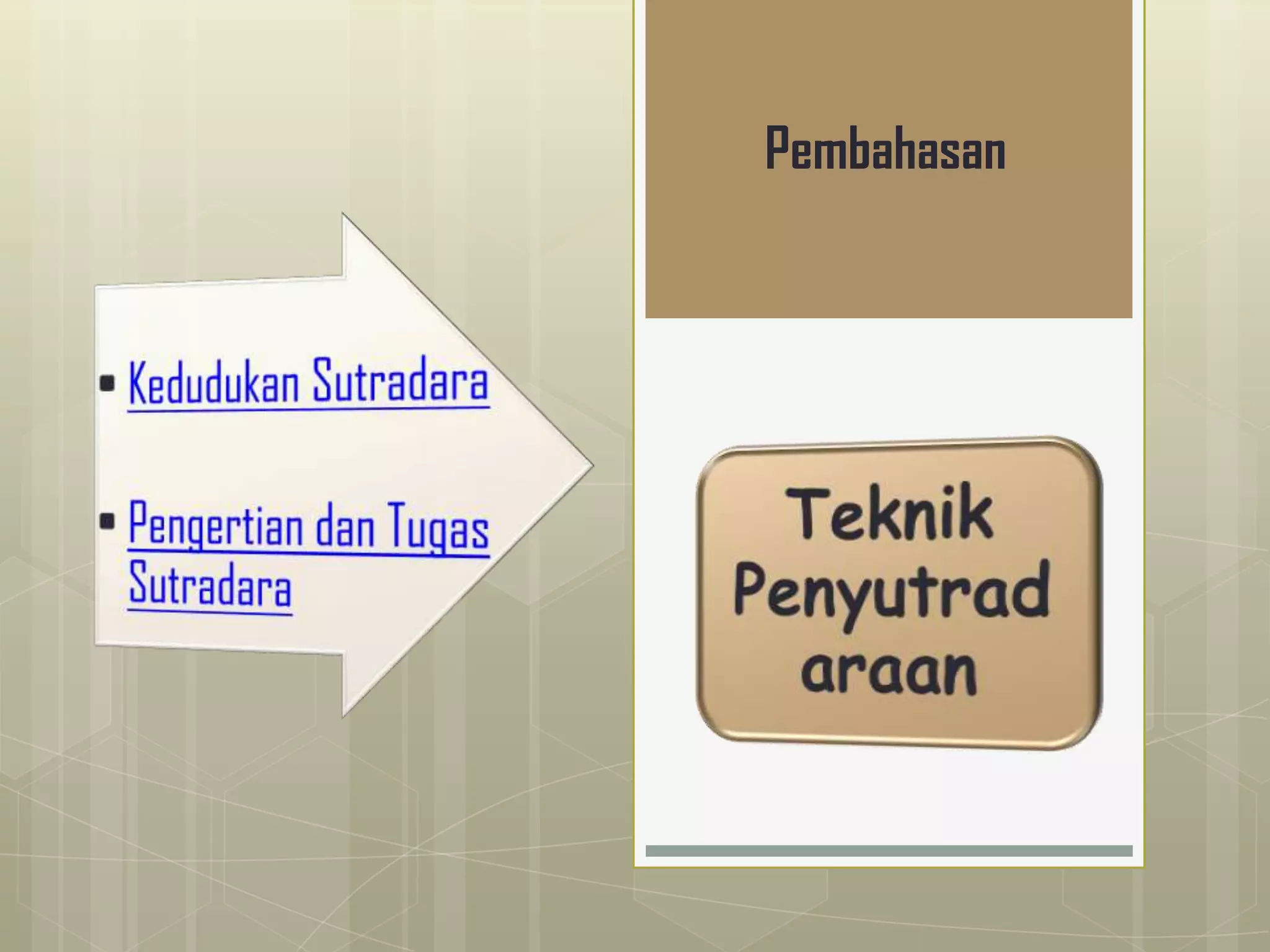 ppt Dasar dasar akting dan teknik penyutradaraan | PPTX