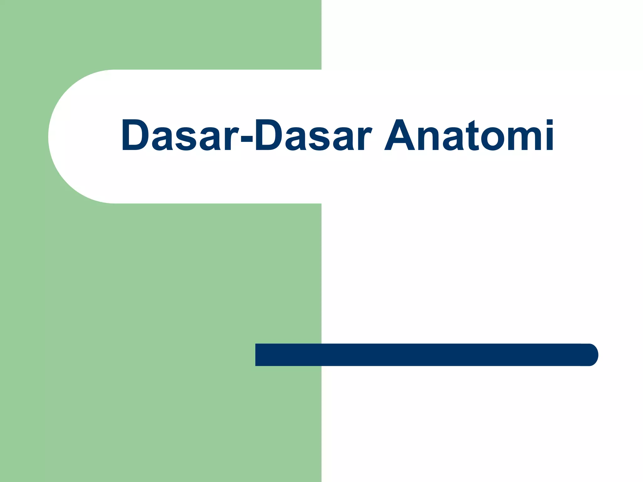 Dasar Dasar Anatomi Pptx