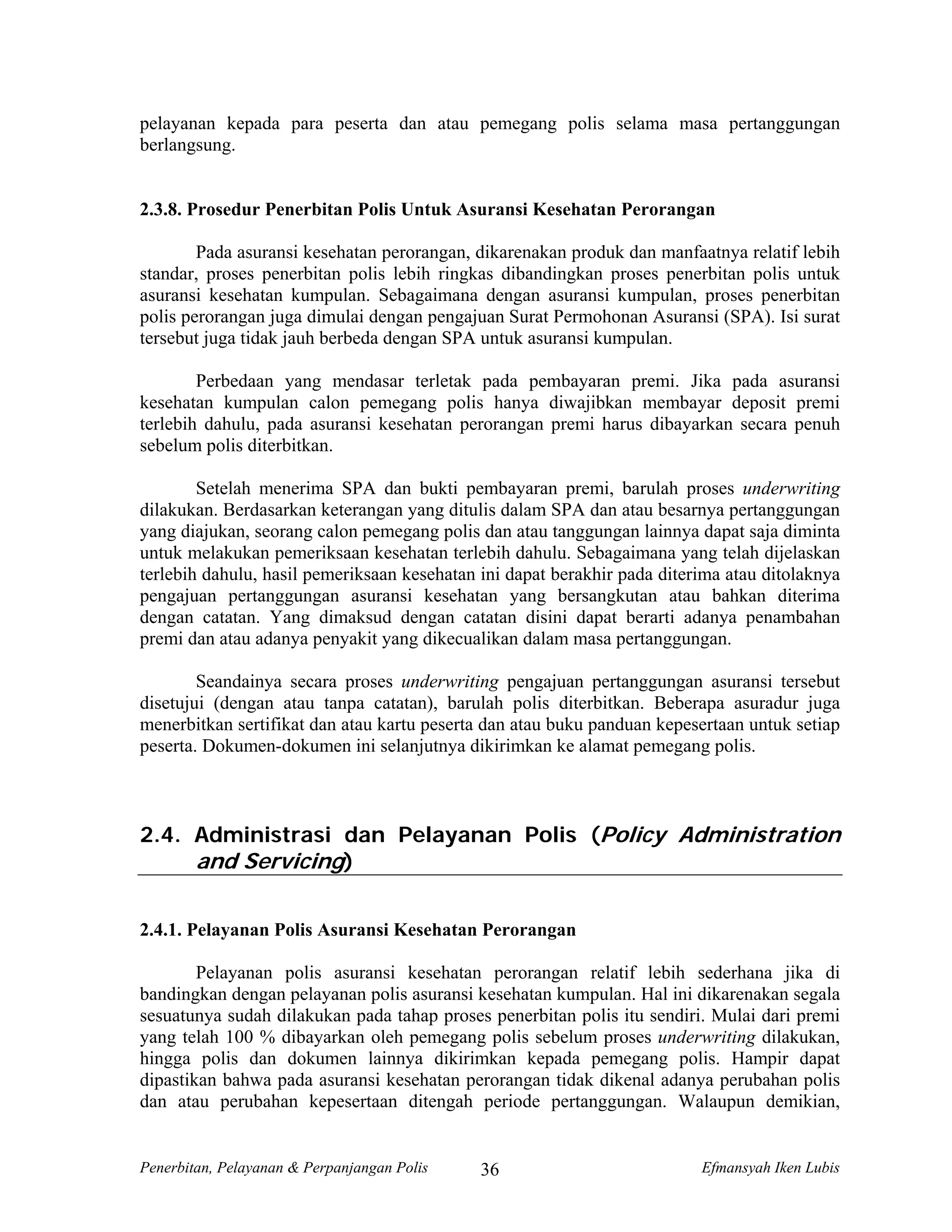 Dasar-Dasar Asuransi Kesehatan Bagian B (Pamjaki) | PDF