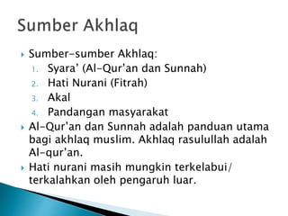 Dasar-Dasar Budi Pakerti Islam Oleh Pak Erham Budi Wiranto | PPT