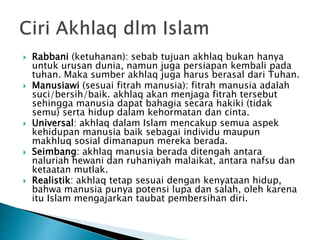 Dasar-Dasar Budi Pakerti Islam Oleh Pak Erham Budi Wiranto | PPT