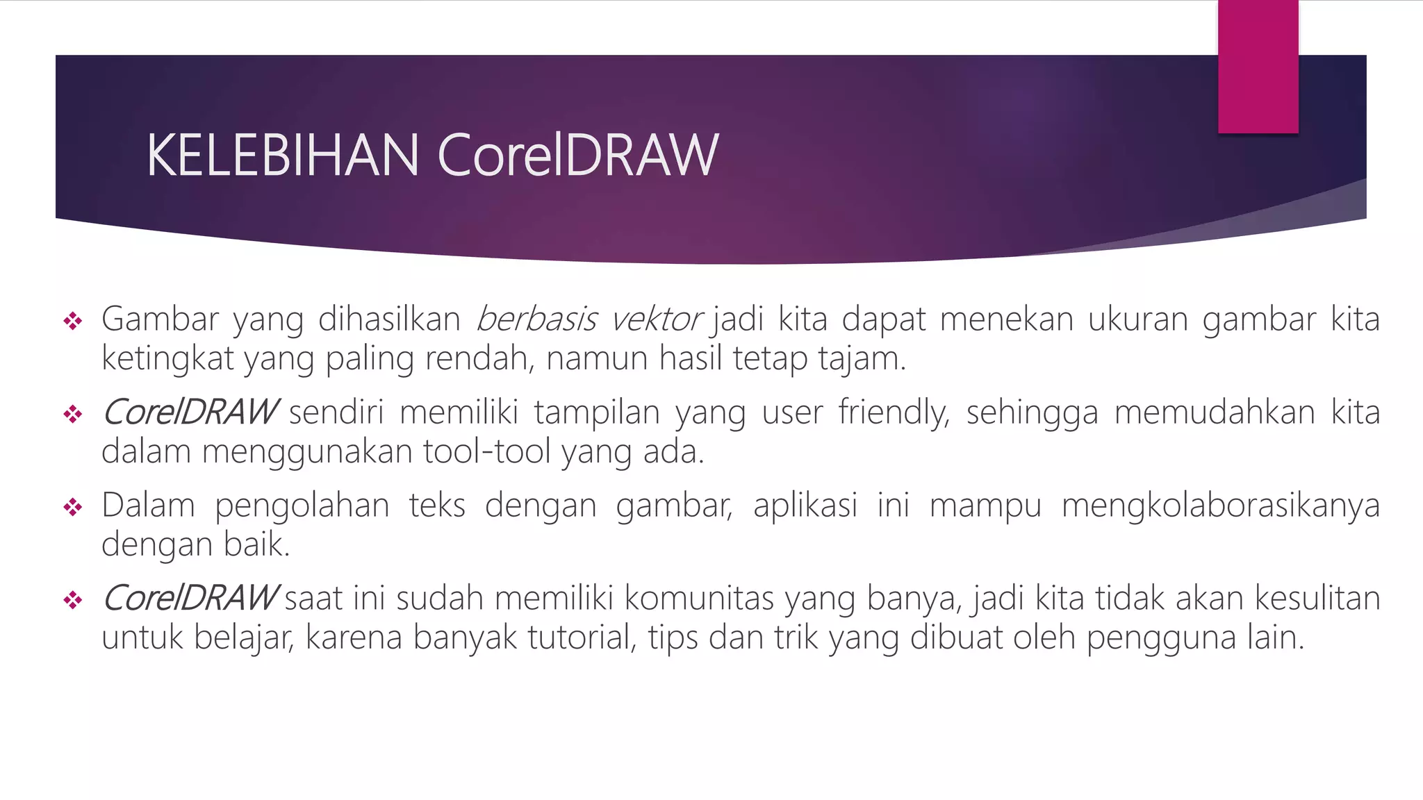 Dasar dasar coreldraw 1 | PPSX