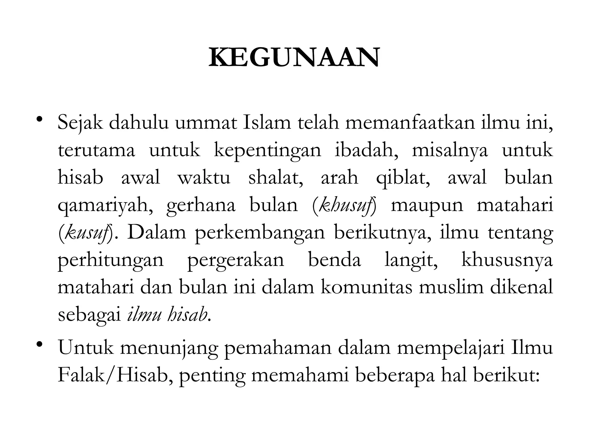 Dasar dasar hisab praktis | PPT