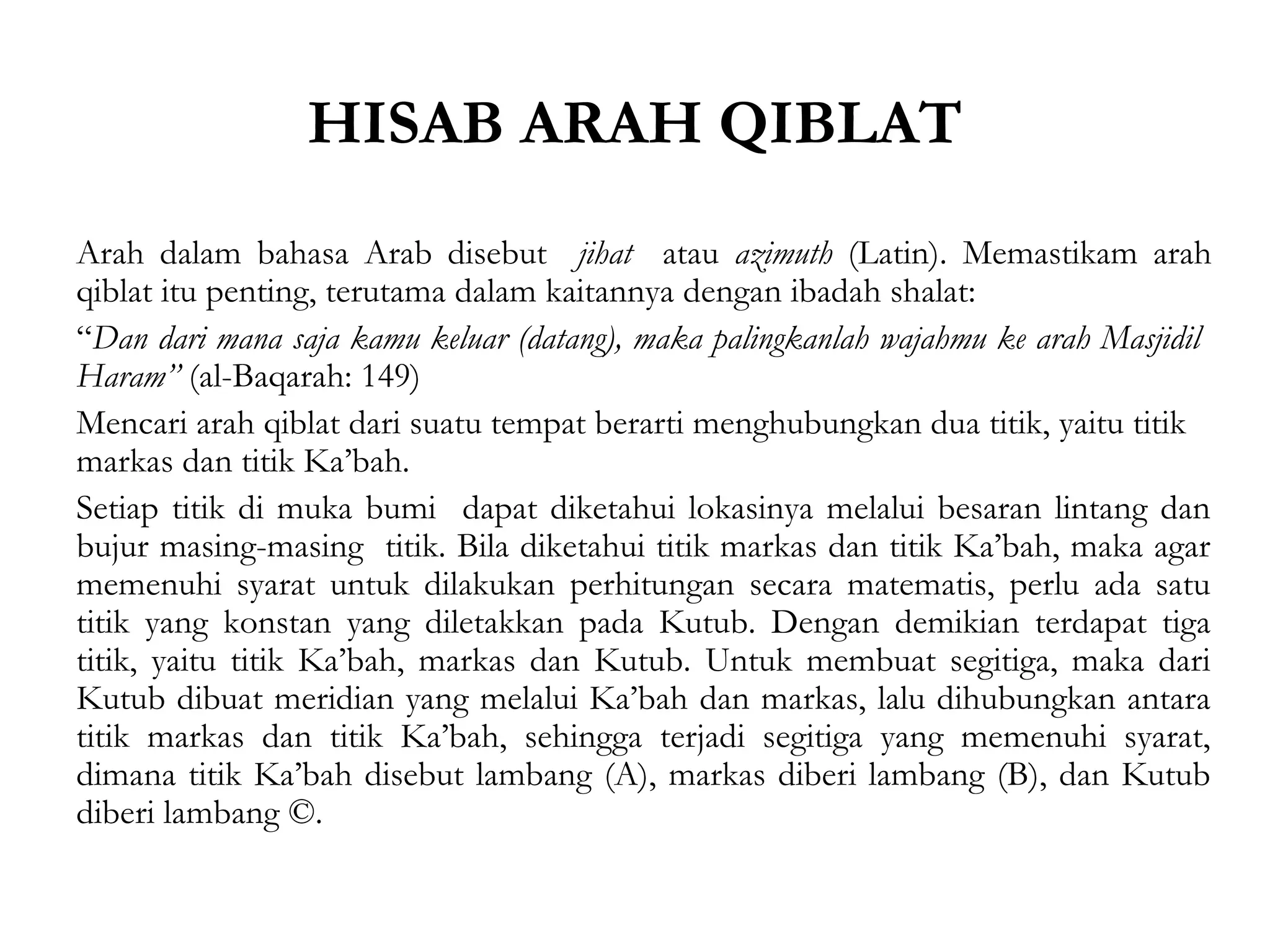 Dasar dasar hisab praktis | PPT