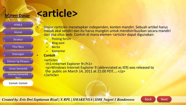 Dasar dasar html5 | PPT
