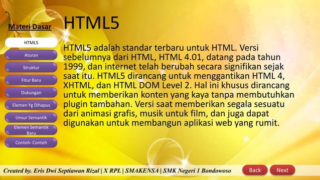 Dasar dasar html5 | PPT