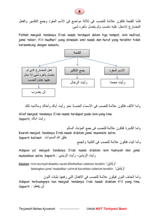 Dasar dasar ilmu nahwu | DOCX