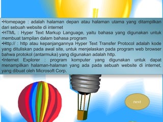 Dasar dasar internet | PPTX