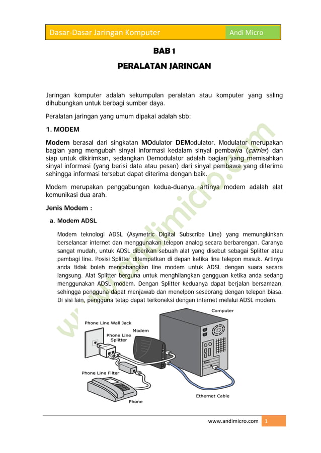 Dasar dasar jaringan | PDF