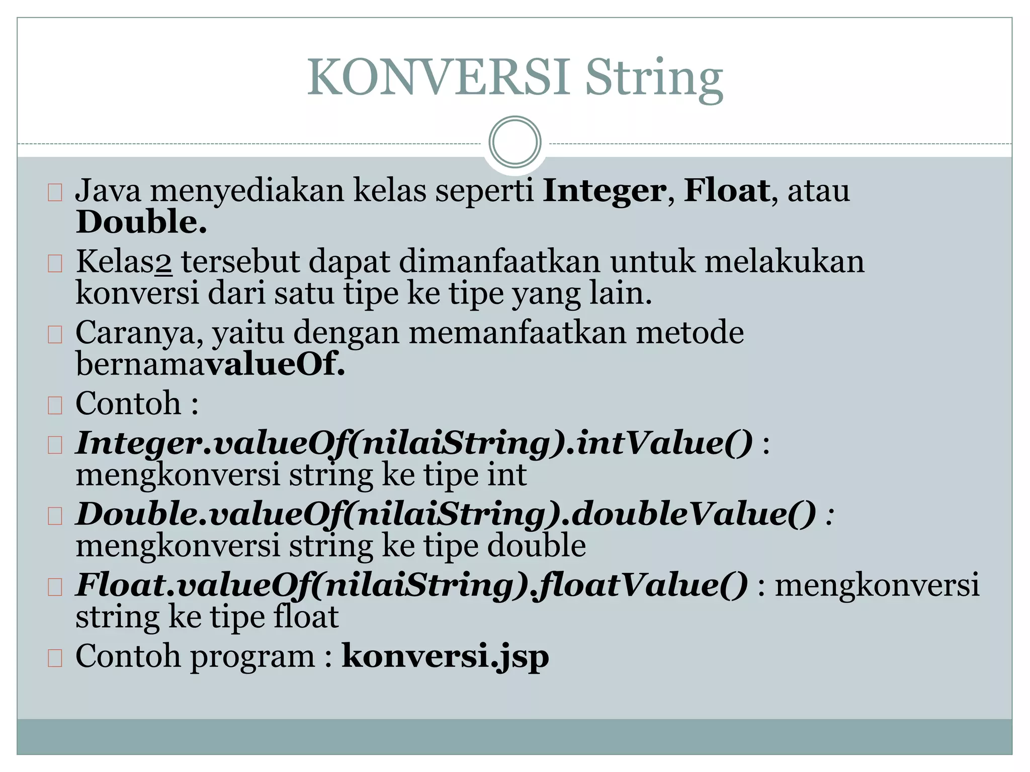 Dasar dasar JSP | PPTX
