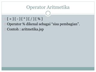 Dasar dasar JSP | PPTX