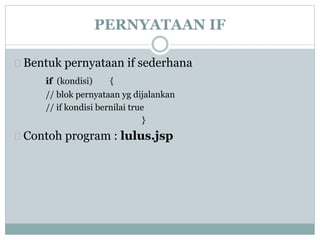 Dasar dasar JSP | PPTX