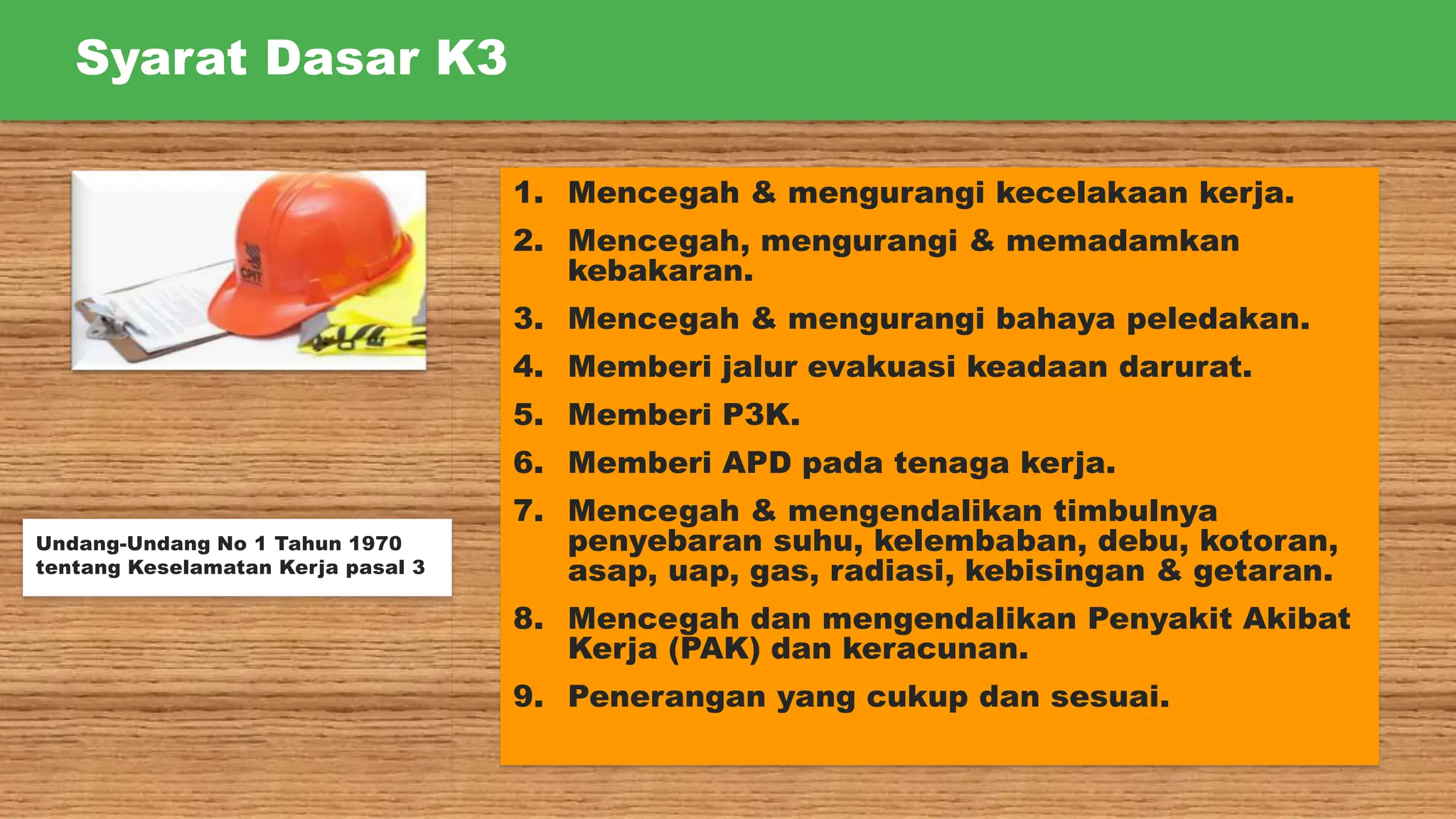 Dasar-Dasar Keselamatan kesehatan kerja pekerja | PPTX