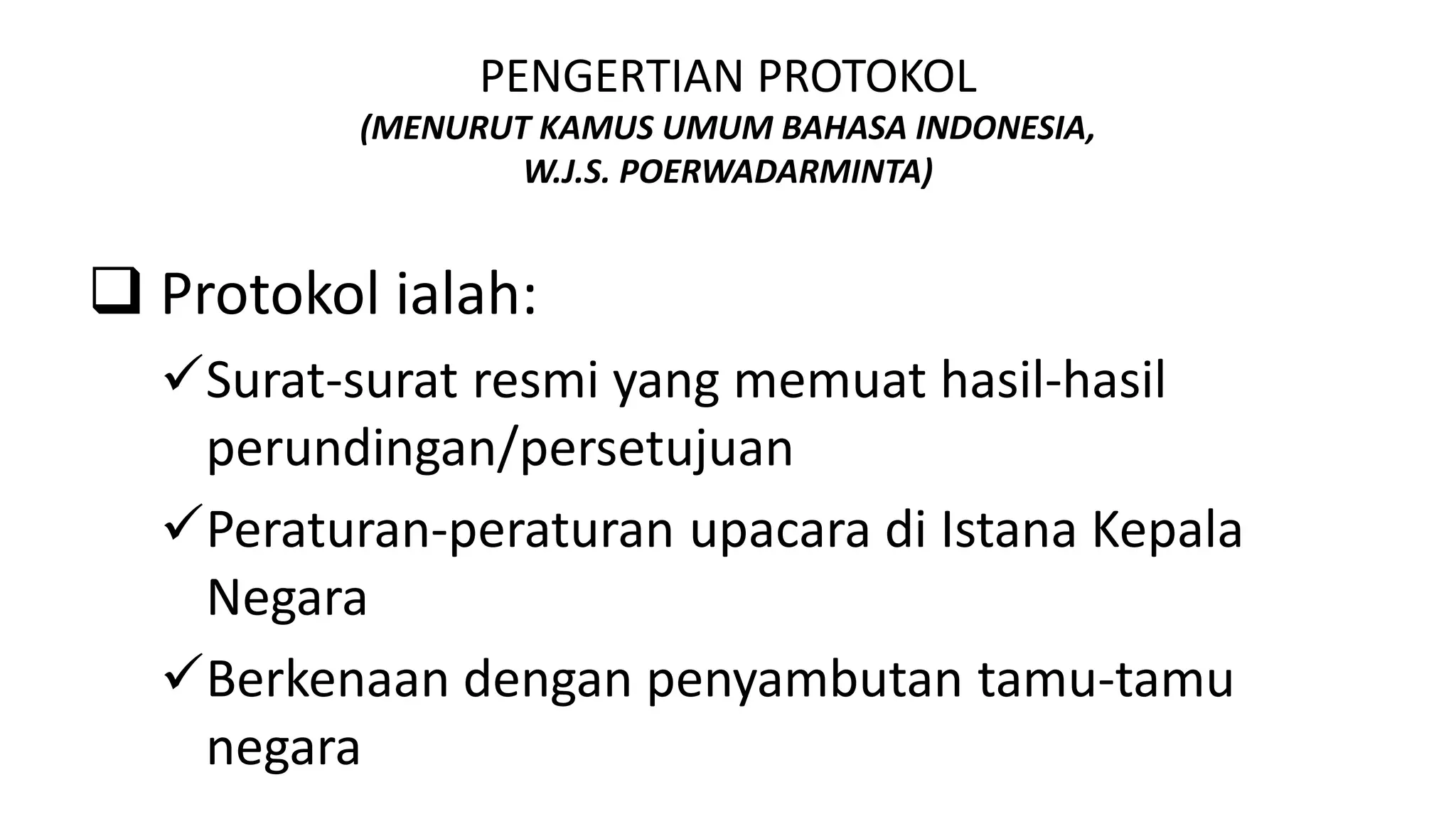 Dasar dasar keprotokolan | PPTX