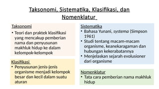 Dasar-dasar Klasifikasi Hewan dalam pembeajaran biologi.pptx