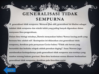 Dasar dasar logika= generalisasi berpikir | PPTX