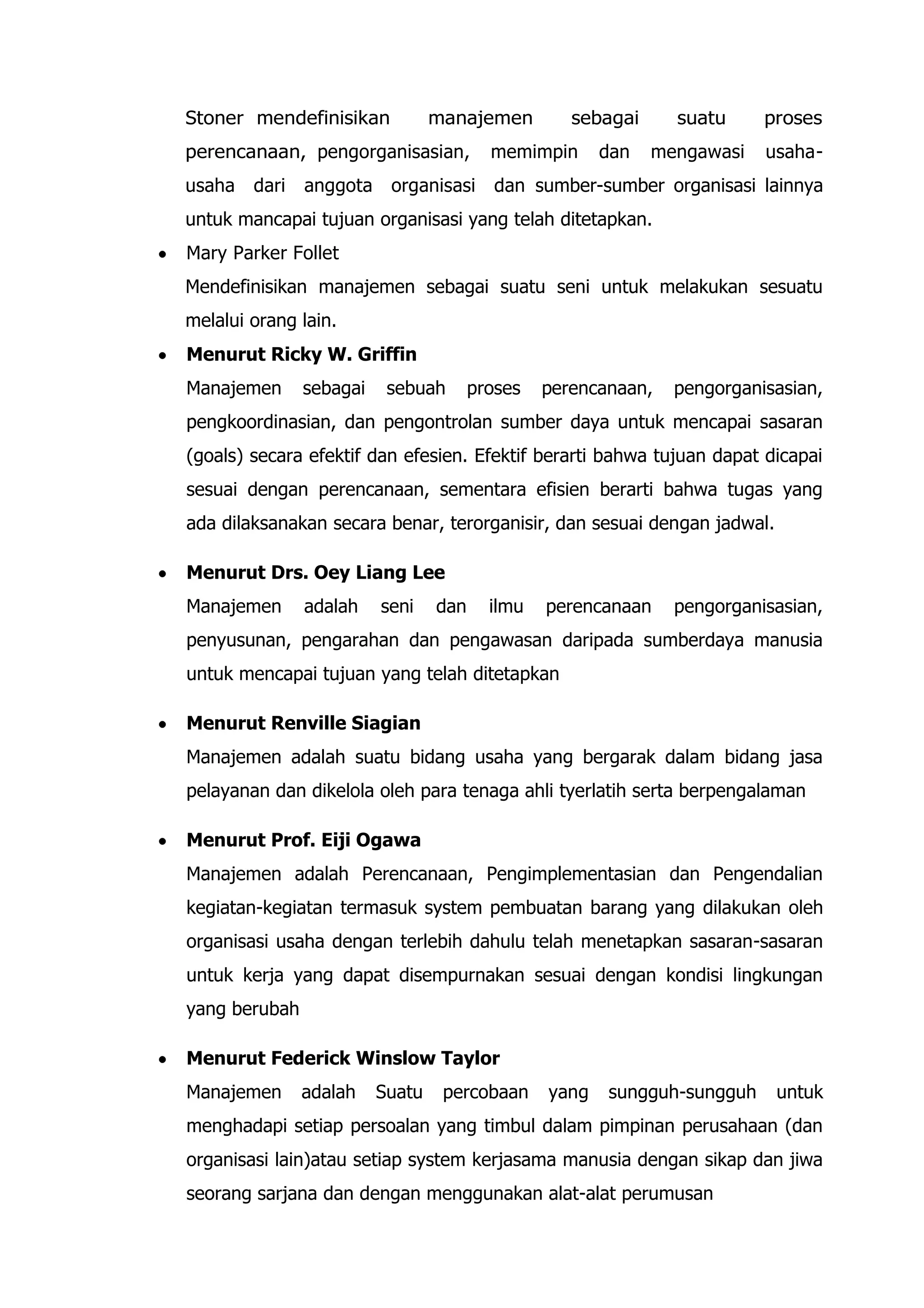 Dasar dasar manajemen (elaborasi) jadi | DOCX