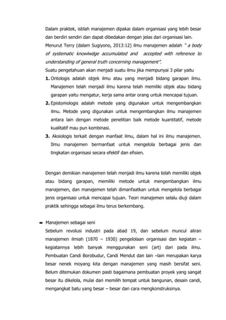 Dasar dasar manajemen (elaborasi) jadi | DOCX