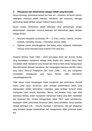 Dasar dasar manajemen (elaborasi) jadi | DOCX