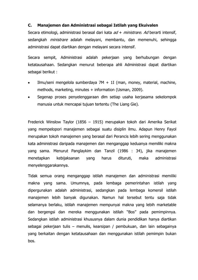 Dasar dasar manajemen (elaborasi) jadi | DOCX