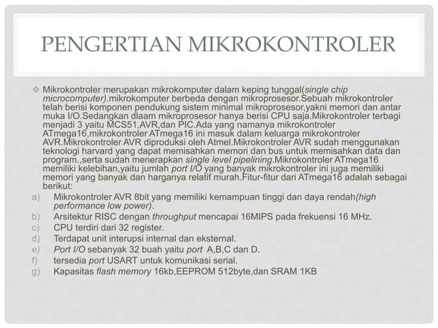 Dasar dasar mikrokontroler | PPTX