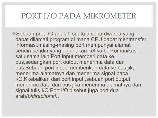 Dasar dasar mikrokontroler | PPTX