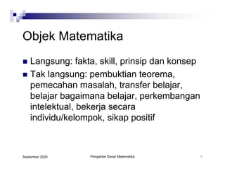 Dasar dasar mtk | PDF