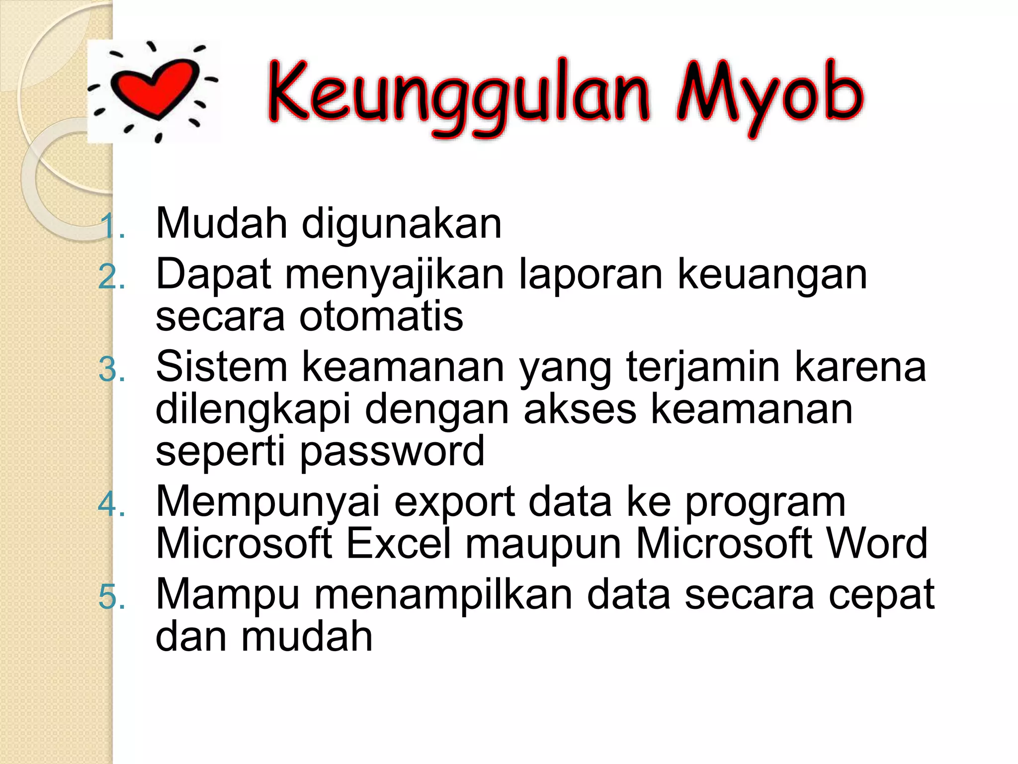 Dasar dasar myob | PPTX