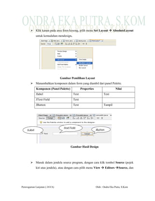 Dasar dasar netbeans | PDF