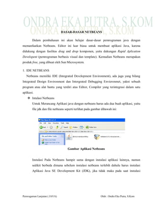 Dasar dasar netbeans | PDF