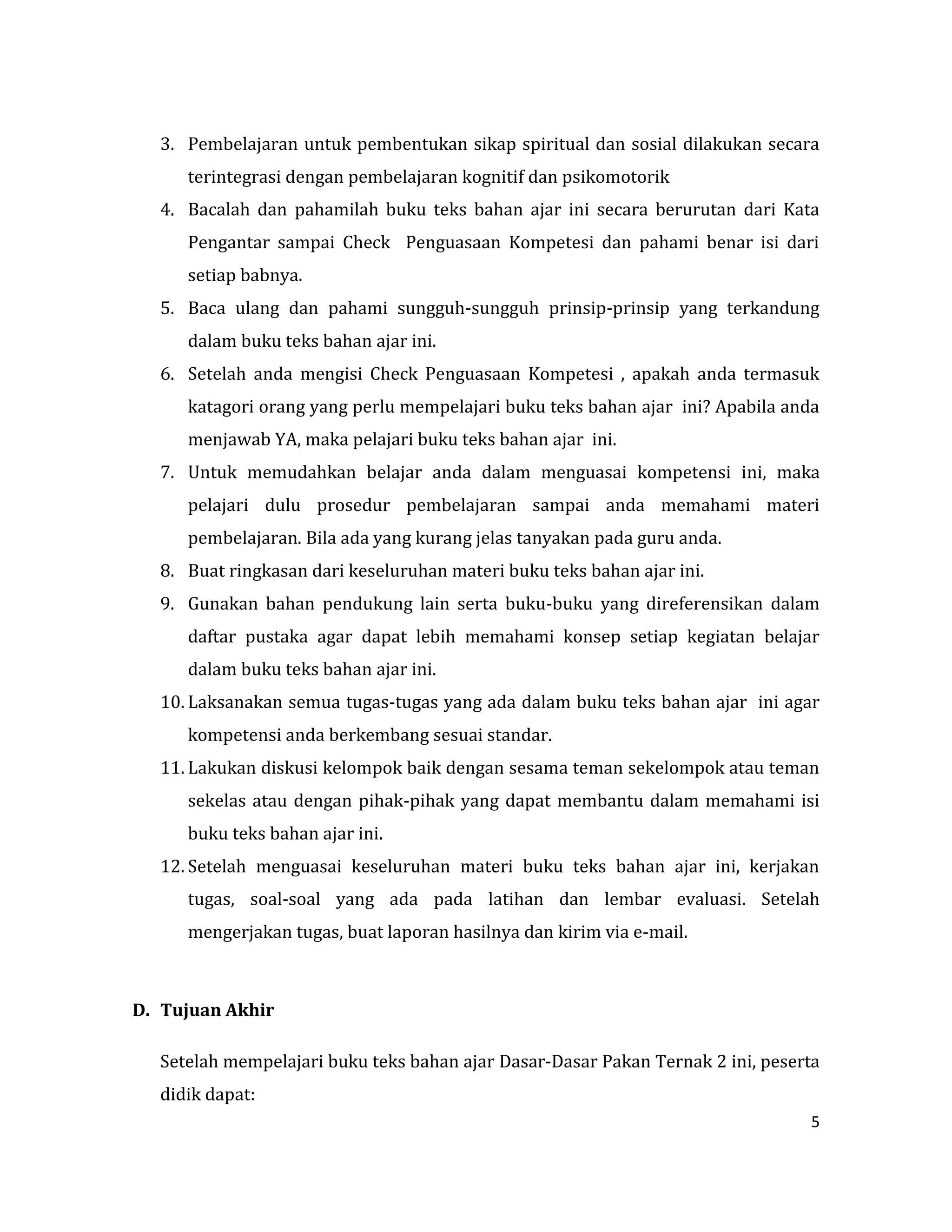 Dasar Dasar Pakan Ternak | PDF