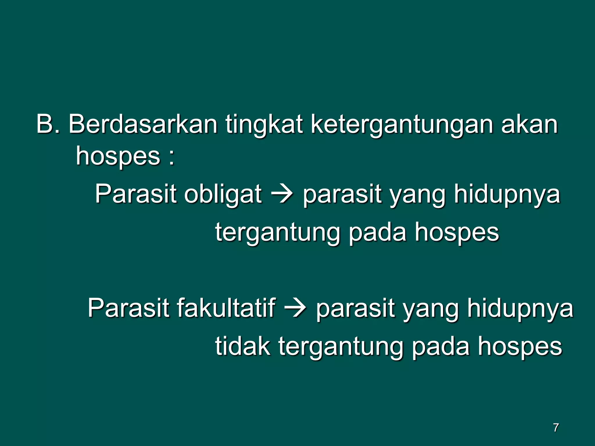Dasar-dasar parasitologi | PPT