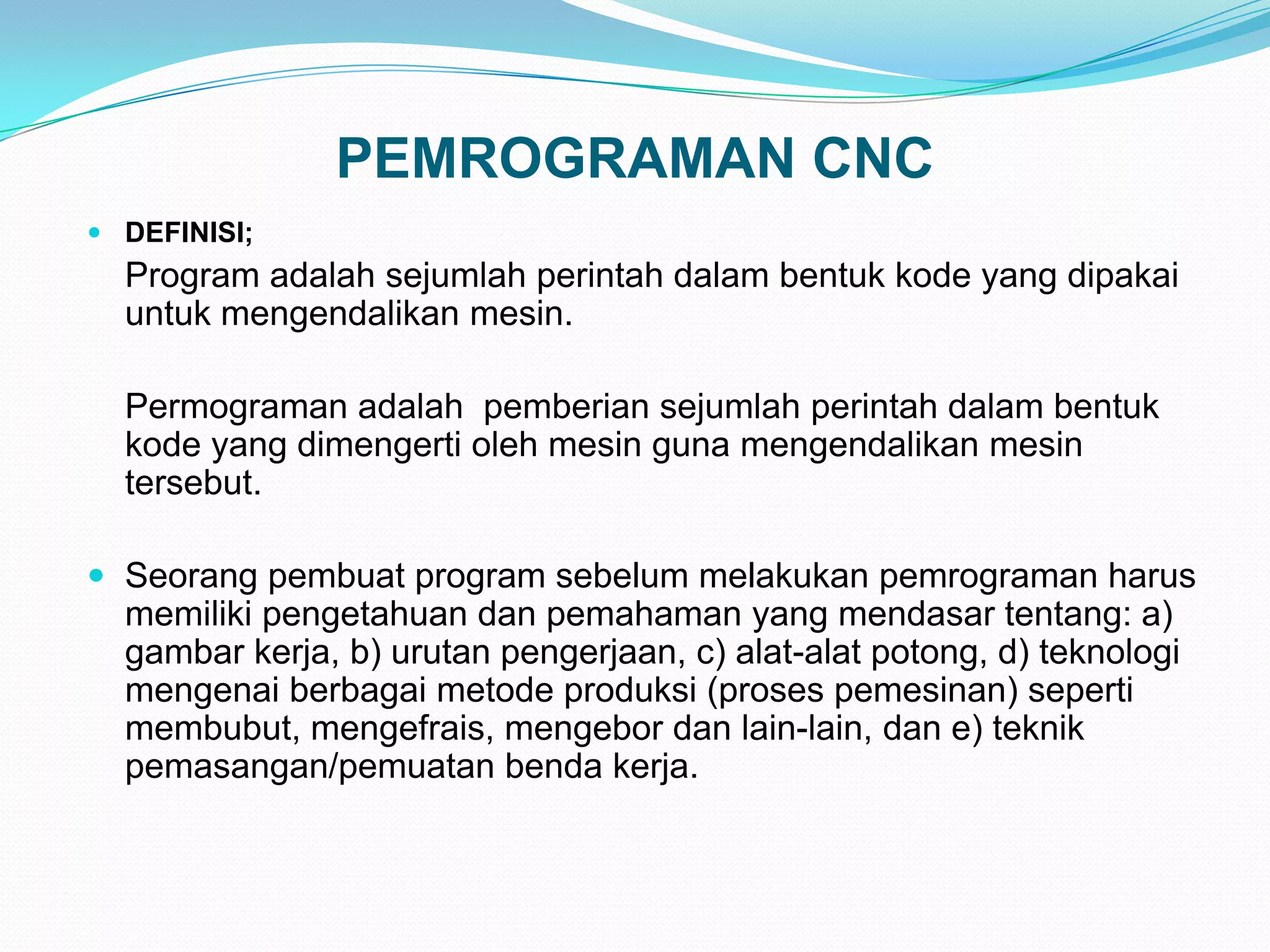 Dasar dasar pemrograman-cnc | PDF
