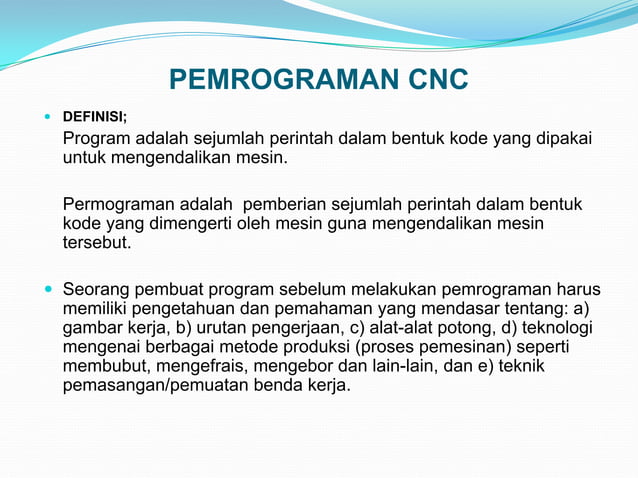 Dasar dasar pemrograman-cnc | PDF
