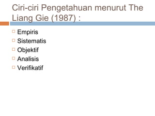 Dasar dasar pengetahuan | PPT