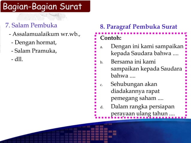 MKU Bahasa Indonesia Dasar-Dasar Penulisan Surat | PPT