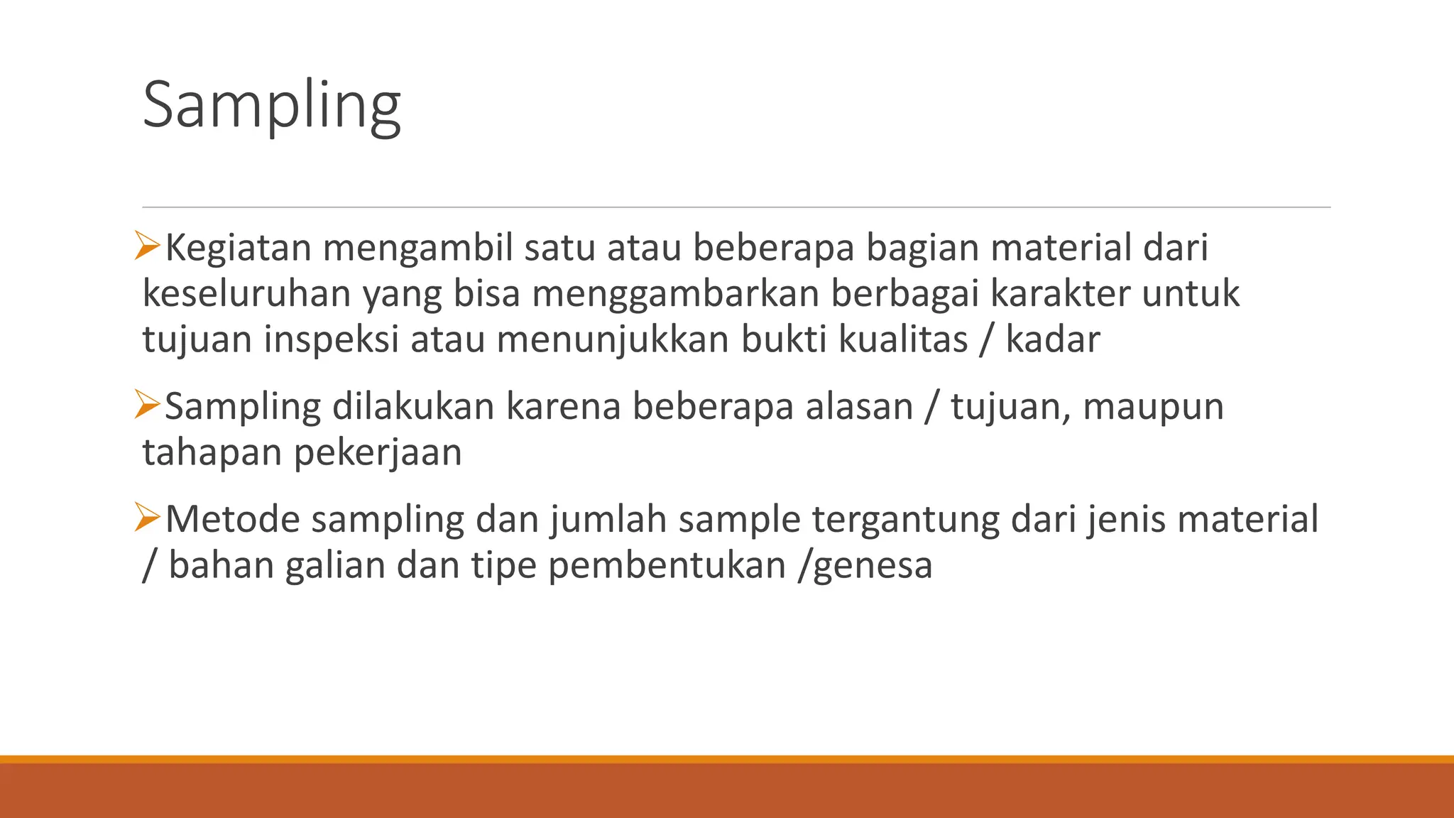Dasar-dasar sampling batubara dan mineral.pptx