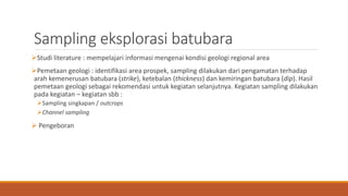 Dasar-dasar sampling batubara dan mineral.pptx