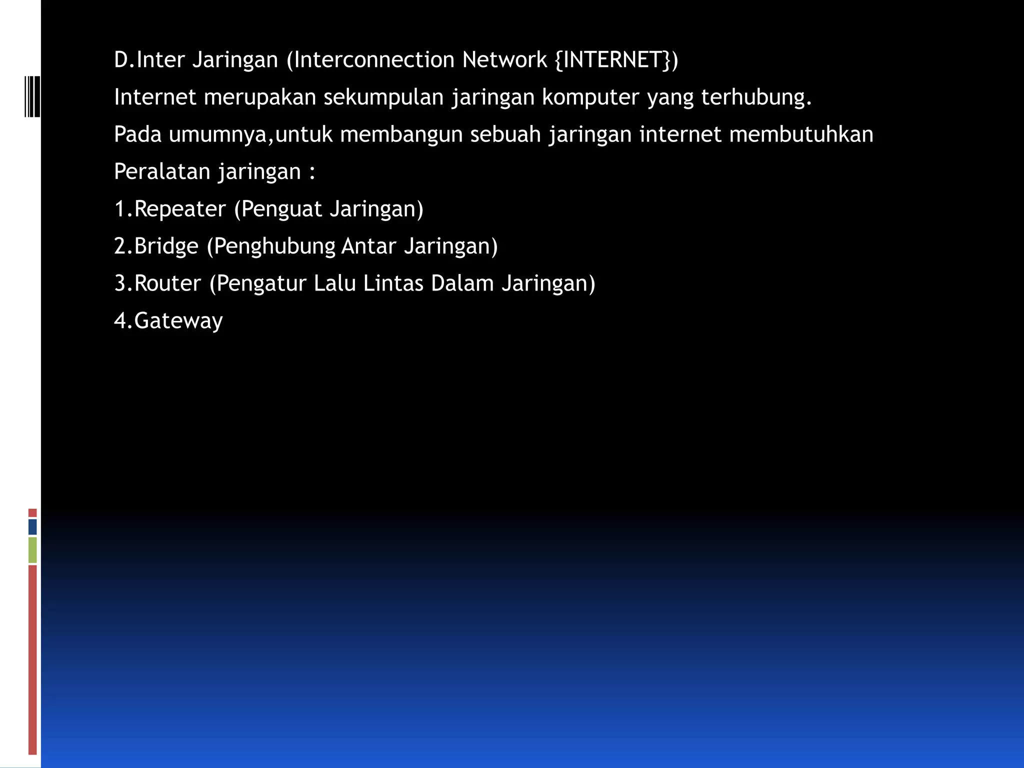 Dasar dasar sistem jaringan internet | PPTX
