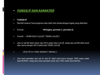 Dasar dasar spreadshet | PPT