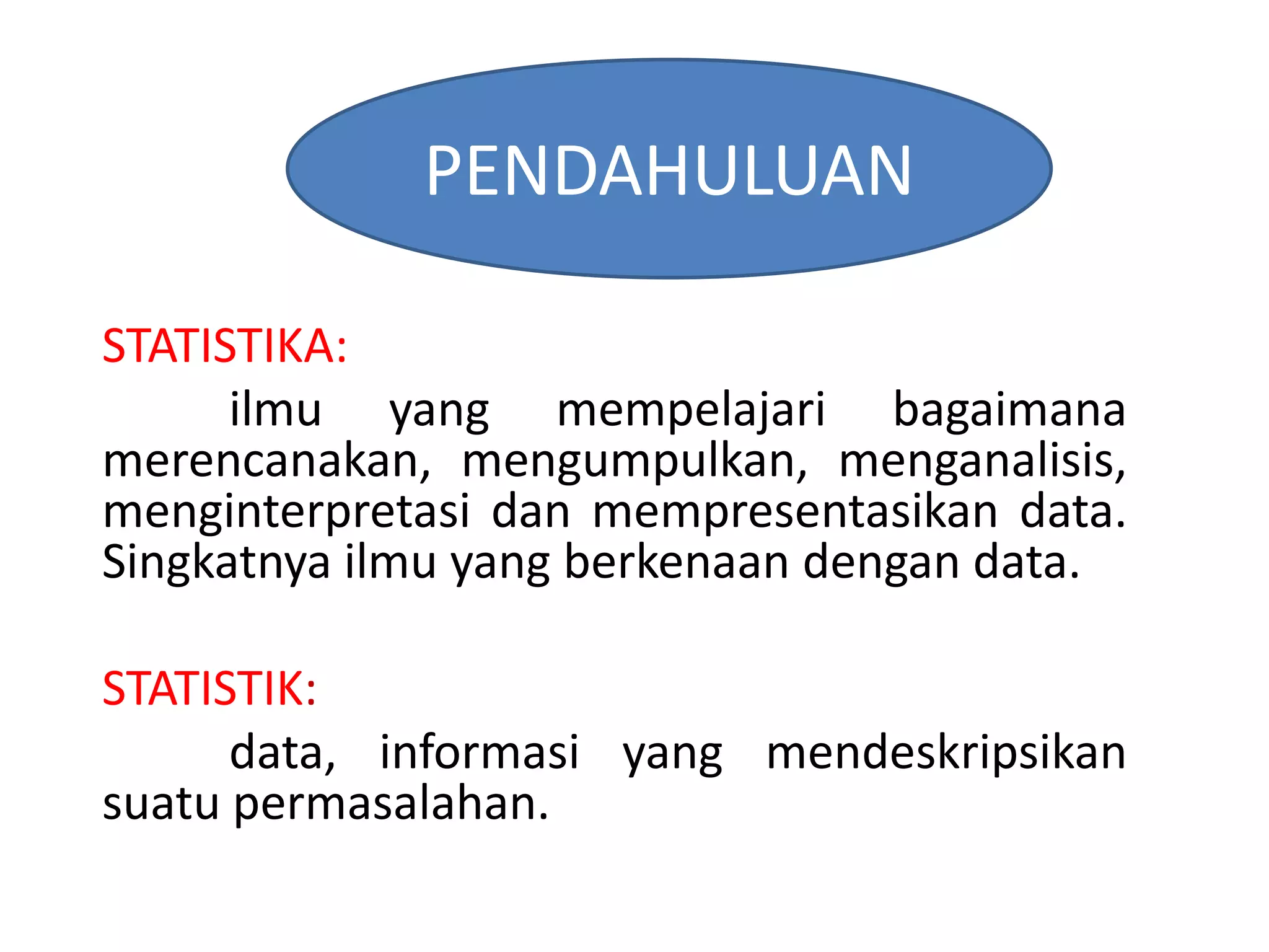 Dasar - Dasar Statistik | PPTX
