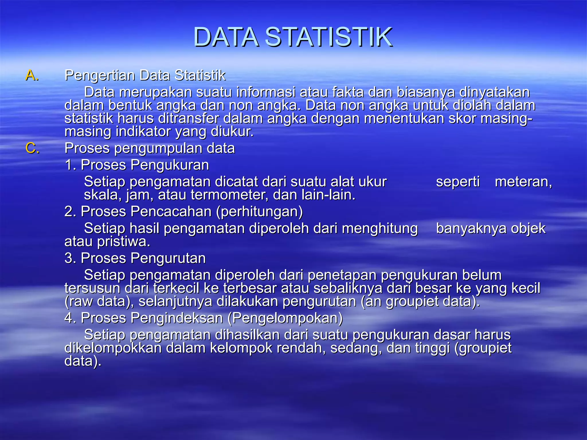 Dasar Dasar Statistika | PPT
