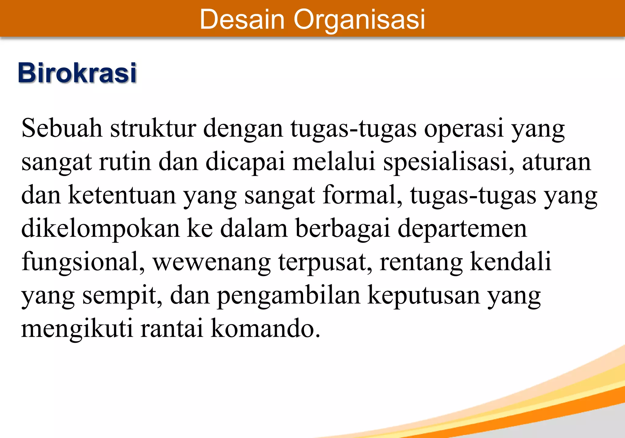 Dasar-dasar struktur organisasi | PPTX