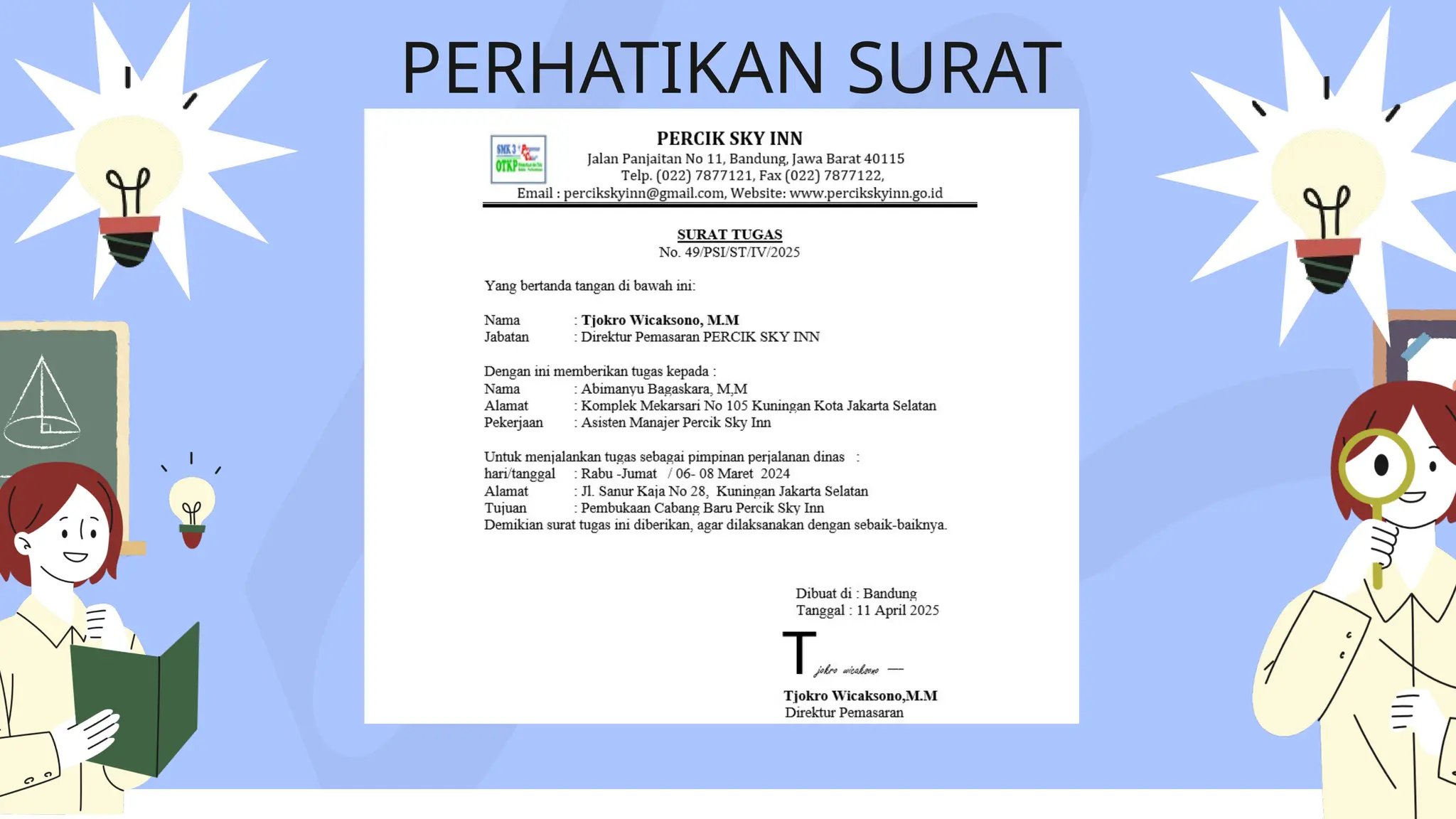 DASAR-DASAR SURAT Mata Pelajaran korespondensi.pptx