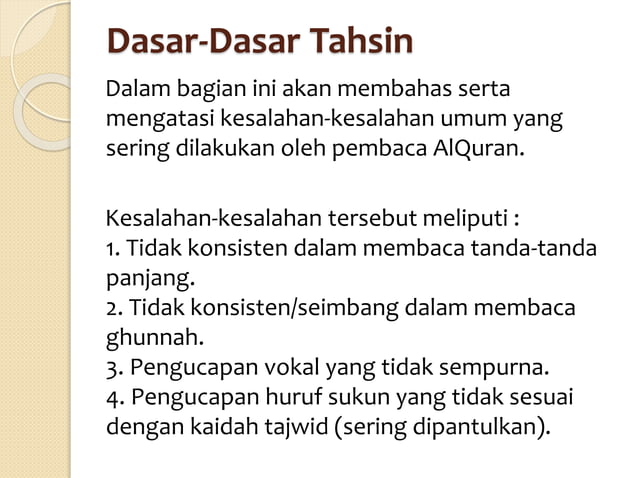 Dasar-Dasar Tahsin-1 | PPTX