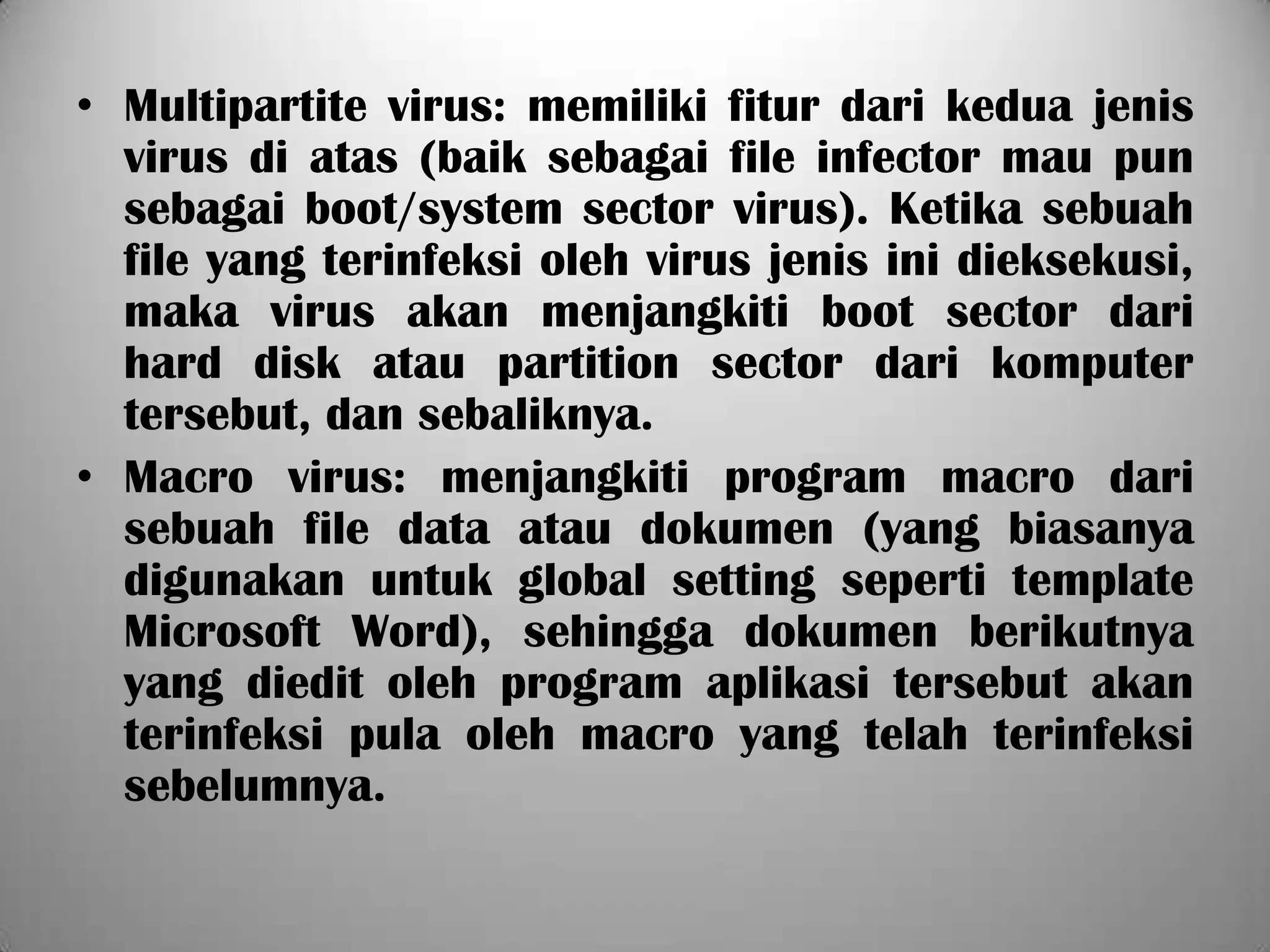 Dasar dasar virus komputer | PPTX