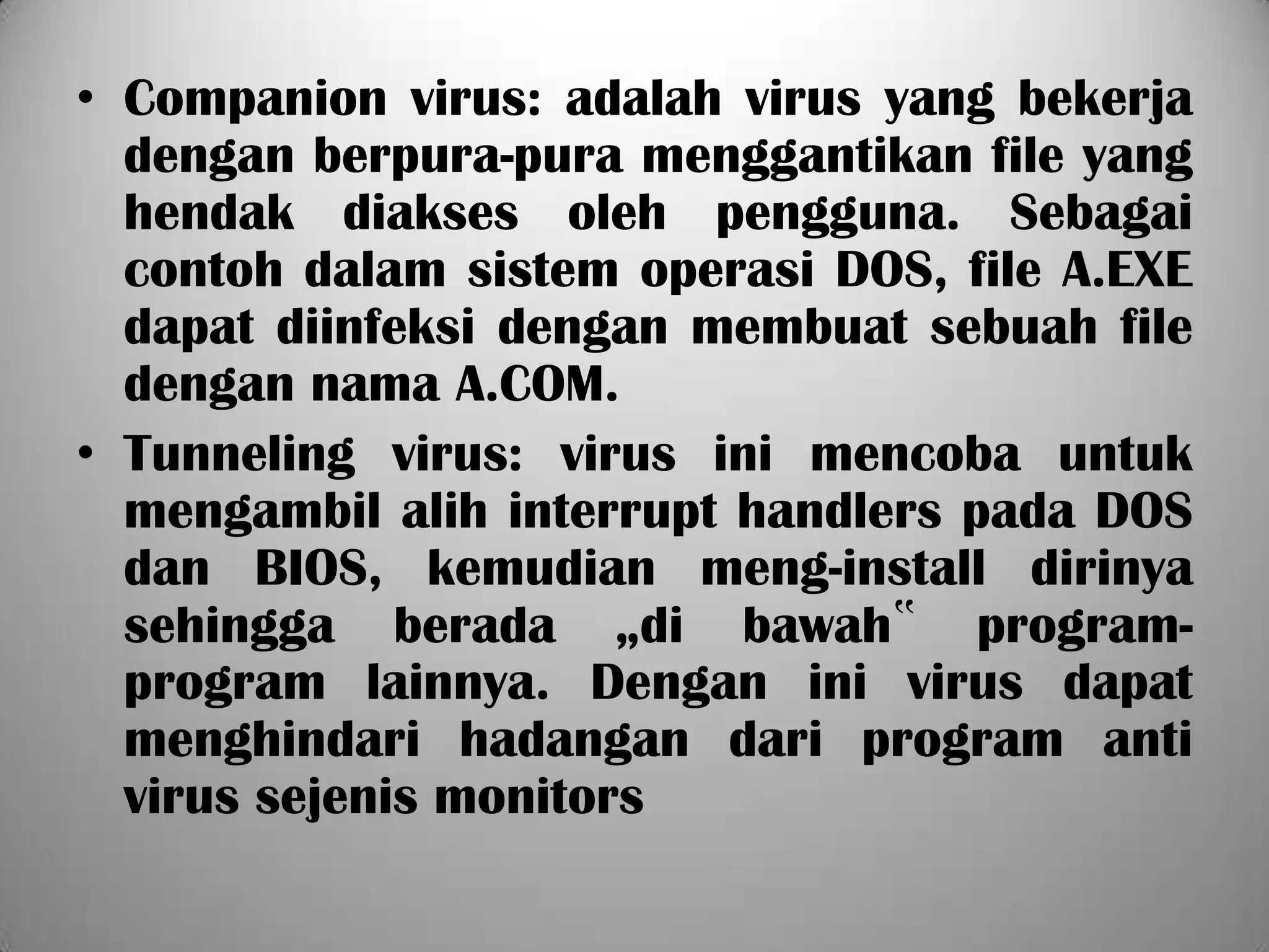 Dasar dasar virus komputer | PPTX