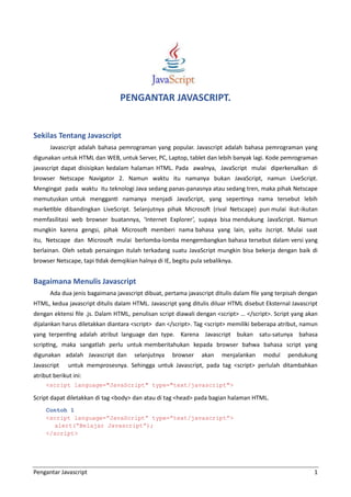 Dasar javascript | PDF