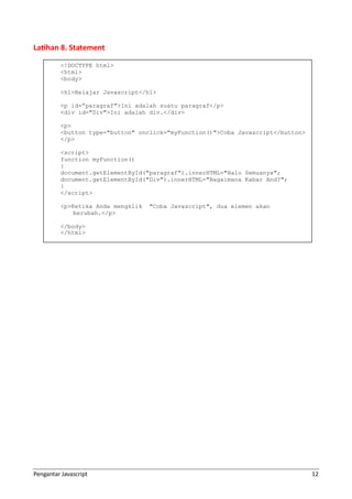 Dasar javascript | PDF