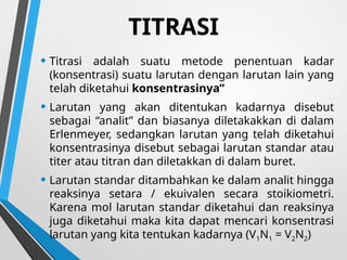Dasar-Kimia-Kuantitatif yaitu mengenai materi kimia | PPT